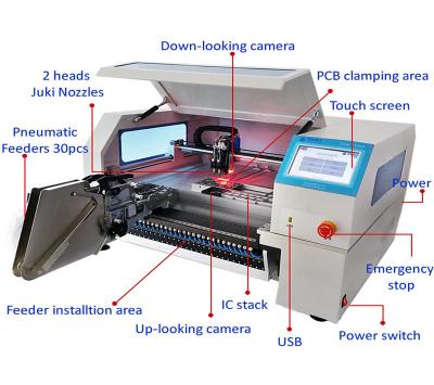 China CHMT530P Table Top Pick and Place Machine 110V 220V SMT Placement Equipment for sale