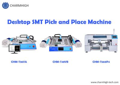China Charmhigh Desktop SMT Pick and Place Machine CHMT36VA 36 Feeder Capacity for PCB Assembly for sale