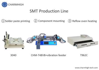 China T962C Reflow Oven SMT Production Line 3040 Stencil Printer Pick and Place Machine 48V for sale