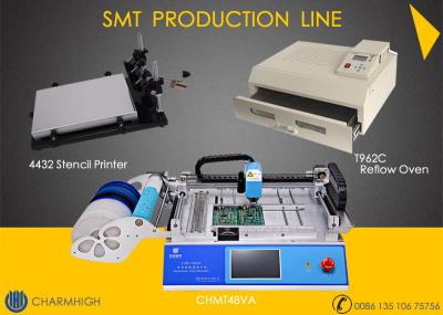 China CHMT48VA SMT Production Line with 29 Feeders Stencil Printer Reflow Oven T962C for Prototype Batch for sale