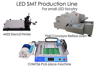 China CHMT36 LED SMT Production Line Chip Mounter with Stencil Printer and Reflow Oven T960 for Small Factory for sale