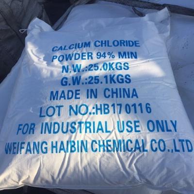 China High Purity ≥ 94% Calcium Chloride with 2.15 g/cm³ Density and Highly Hygroscopic Properties for sale