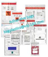 China Medical packaging bags, SPECIMEN BIOHAZARD bag, LAB bags, LAB supplies, self seal bag, adhensive SEAL BAGS, HOSPITAL PAC for sale