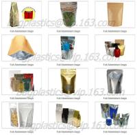 China Printed Custom Plastic Green Tea Bag, Flat Bottom Metalized Skinny Tea Packing Pouches Metalized Zipper Pouches Stand Up for sale