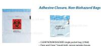 China Medical packaging bags, SPECIMEN BIOHAZARD bag, LAB bags, LAB supplies, self seal bag, adhensive SEAL BAGS, HOSPITAL PAC for sale