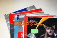 China Flat Bottom Zipper Stand Up Aluminum Foil Custom Zip Lock With Logo Snack Packaging Bags,Flat Bottom With k Zipper for sale