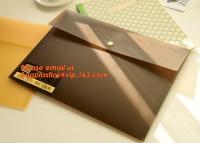 China A4 Double pockets PP document wallet plastic pockets file folder, A4 size L-shape file folder for sale