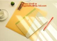 China A4 Double pockets PP document wallet plastic pockets file folder, A4 size L-shape file folder for sale