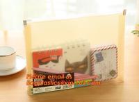 China Cheap promotional clear zip lock waterproofe plastic pvc zipper file folder bag for sale
