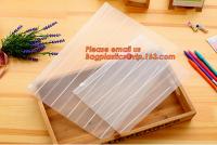 China transparent clear PVC Slider zipper bag plastic bag with zipper, Vinyl Slider Red Zipper Clear PVC Bag, Printed PVC LDPE for sale