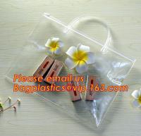 China Transparent pvc slider zip bag with blue side gusset, pvc zipper lock slider bag, Zipper slider clear pvc bag for ruler for sale