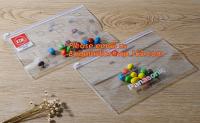 China Custom pvc slider bag for cosmetics, Custom pvc slider bag for stationery, A4 clear plastic pp document carrying file fo for sale