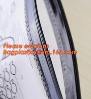 China A4 clear plastic pp document carrying file folder zipper lock pocket bag with small button file wallet for sale