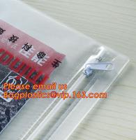 China A5 small size 0.2mm thick custom printed plastic office poly file folder bag with zipper lock for sale