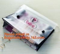 China Office school filing supplies A4 plastic portable document file bag /envelope pocket file folder with button for sale