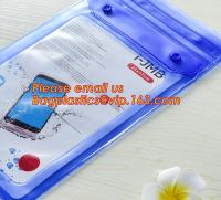 China Custom printed phone accessories plastic pvc zipper bag, PVC Waterproof Phone Pouch,Phone Waterproof Bag With A Luminous for sale