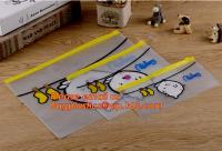 China a5 clear plastic zipper pencil bag with creative logo, Promotion Custom Clear PVC Vinyl Plastic Zipper Pencil Bag for sale