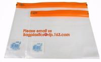 China Cheap Waterproof PE zipper lock file wallet bag with logo printing, cheap A4, A5, A6, B5 transparent plastic pe zip lock for sale