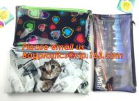 China Custom cotton printed plastic waterproof pencil bag PVC pencil case with zipper, round mesh bags, for sale
