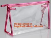 China Custom cotton printed plastic waterproof pencil bag PVC pencil case with zipper, round mesh bags, for sale