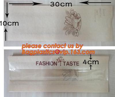 China OEM High Quality Enviromental Clear Window Bread Toast Paper Bags, Brown Kraft Sharp Bottom Food Safe Snack Paper Bags for sale