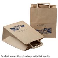 China custom shopping kraft eco paper bag, logo printed shopping bag ,gift bag,paper bag with handle, recycled shopping paper for sale