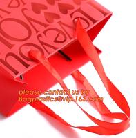 China white craft paper rope handle paper shopping bags wholesale, high quality retail foldable hard cardboard paper shopping for sale