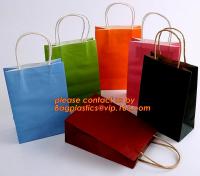 China white craft paper rope handle paper shopping bags wholesale, high quality retail foldable hard cardboard paper shopping for sale