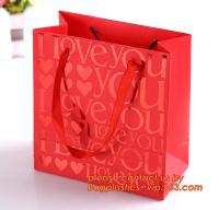China white craft paper rope handle paper shopping bags wholesale, high quality retail foldable hard cardboard paper shopping for sale