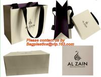 China White Kraft Paper Shopping Bags with Twisted Rope Handle Customize Your Own Logo for sale