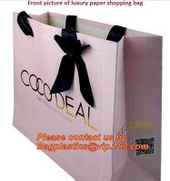 China High Quality And Fancy Customized Black Printed Luxury Gift Paper Shopping Bag, Whoesale Natural raw materials Brown for sale