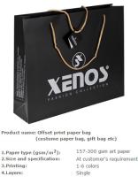 China custom printed luxury retail paper shopping bag, Durable Custom Printed Recycle Twist Handle White Kraft Craft Paper for sale