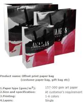 China custom printed luxury retail paper shopping bag, Durable Custom Printed Recycle Twist Handle White Kraft Craft Paper for sale