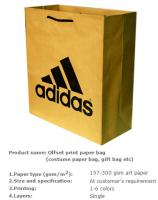 China custom printed luxury retail paper shopping bag, Durable Custom Printed Recycle Twist Handle White Kraft Craft Paper for sale