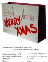 China Nice Design Paper Shopping Bag , Recycle / Environmental Luxury Shopping Paper Bag , Raw Material Gift Kraft Paper for sale