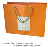 China white kraft paper shopping bags with paper string handles, Luxury custom printed gift packaging kraft paper shopping bag for sale