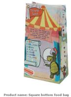 China made in china full color glossy varnish printing fast food paper bag, high quality food grade customized size white kraf for sale