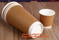 China 12oz double wall disposable custom printed ripple paper cup, paper tea cups disposable double wall paper cups supplier for sale