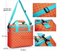 China Large Soft Cooler Insulated Picnic Bag for Grocery, Camping, Car, Bright Orange Color, food packing insulated Aluminum for sale
