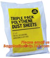 China 4M X 5M protective plastic drop cloth, disposable plastic paint protective drop cloth, plastic sheet soft cleaning drop for sale