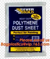 China 4M X 5M protective plastic drop cloth, disposable plastic paint protective drop cloth, plastic sheet soft cleaning drop for sale