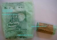 China BIO BAGS, COMPOSTABLE SACKS, oxo-biodegradable bag, Oxo biodegradable garbage bags on roll for sale