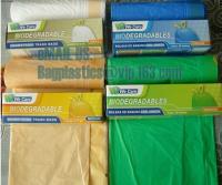 China en13432 corn starch based wholesale biodegradable 100% compostable bags on roll, cornstarch made 100% biodegradable for sale