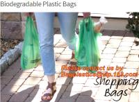 China OEM/ODM accepted printed compostable die cut plastic trash bags, EN13432 BPI OK Home ASTM D6400 certified cheap price for sale