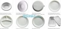 China mushroom tray vegetable tray, corn starh plastic disposable lunch box, eco friendly biodegradable plates for sale