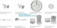 China Disposable corn starch plates, biodegradable corn starch food container, biobased food tray for sale
