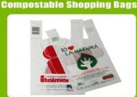 China En13432 certified custom printed wholesale biodegradable compostable plastic pharmacy bag with singlet handle for sale