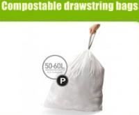 China En13432 certified custom printed wholesale biodegradable compostable plastic pharmacy bag with singlet handle for sale