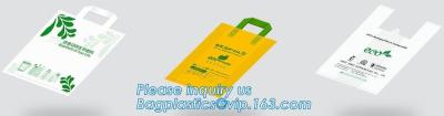 China Biodegradable and compostable PBAT handle bag, compostable handy bag, die cut handle, soft, handle Compostable trash bag for sale