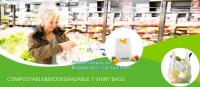 China compostable garbage plastic bag on roll, Premium quality compostable disposable plastic bag for pet poop for sale